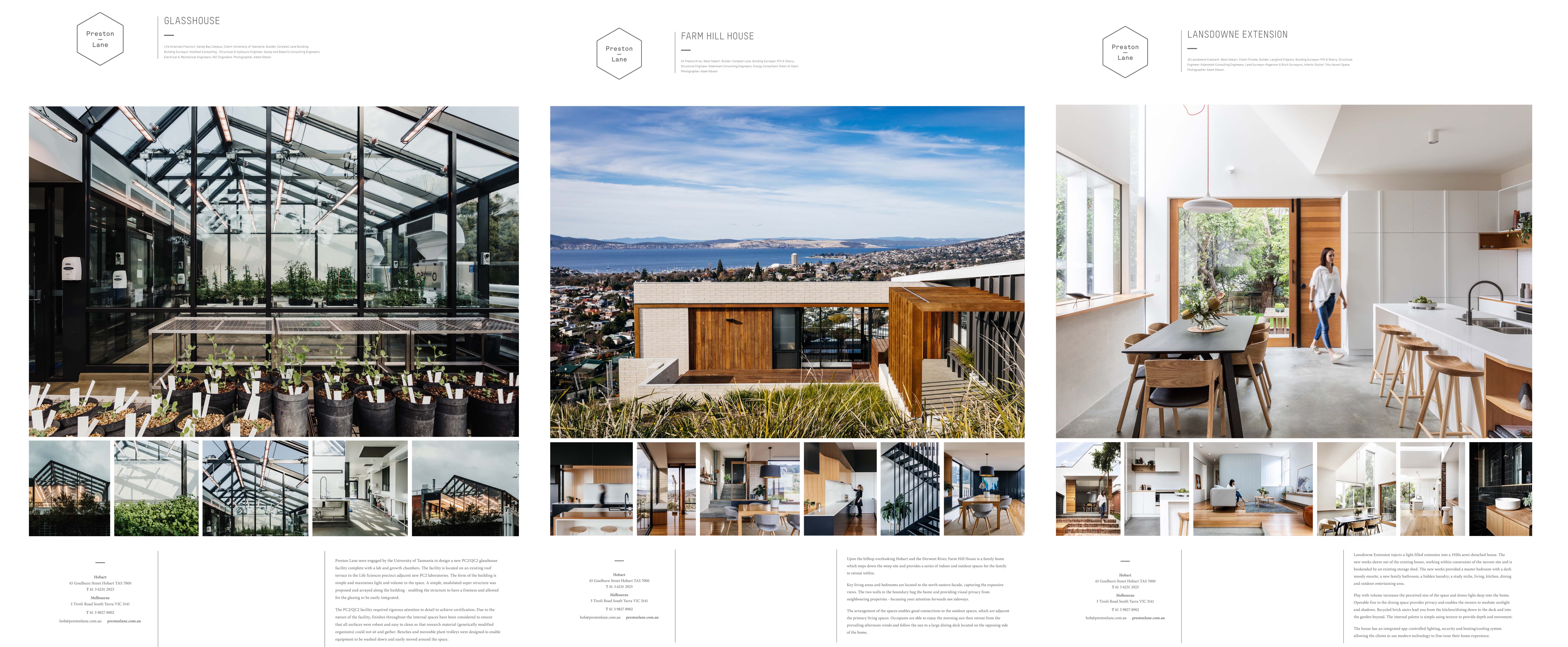 Awards panel triptych - Preston Lane